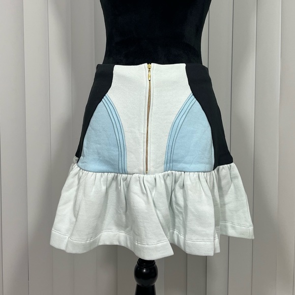 Selkie | Skirts | Selkie The Heather Skirt Color Block Zip Up Ruffle ...